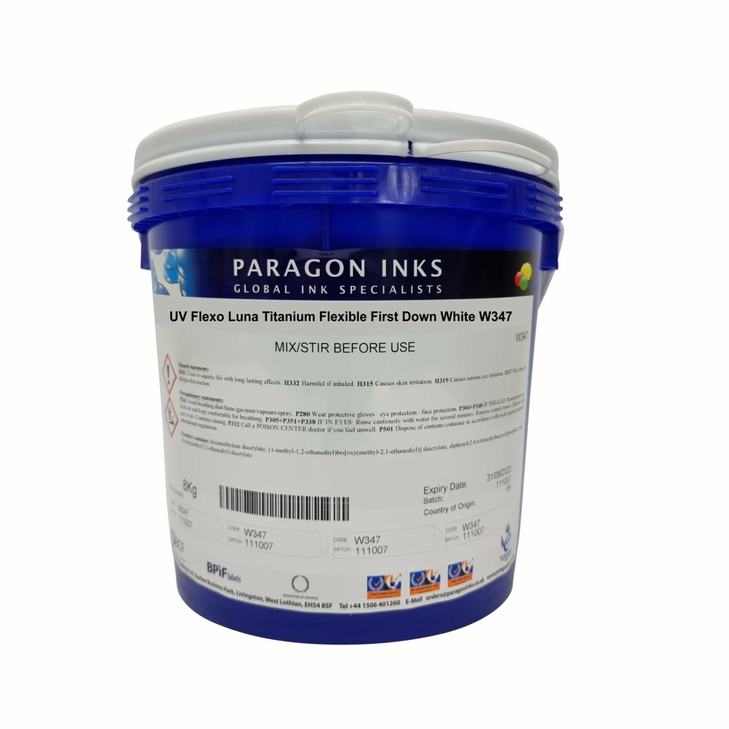 W347 UV Flexo LUNA Titanium Flexible First Down White – Uniscreen Group ...